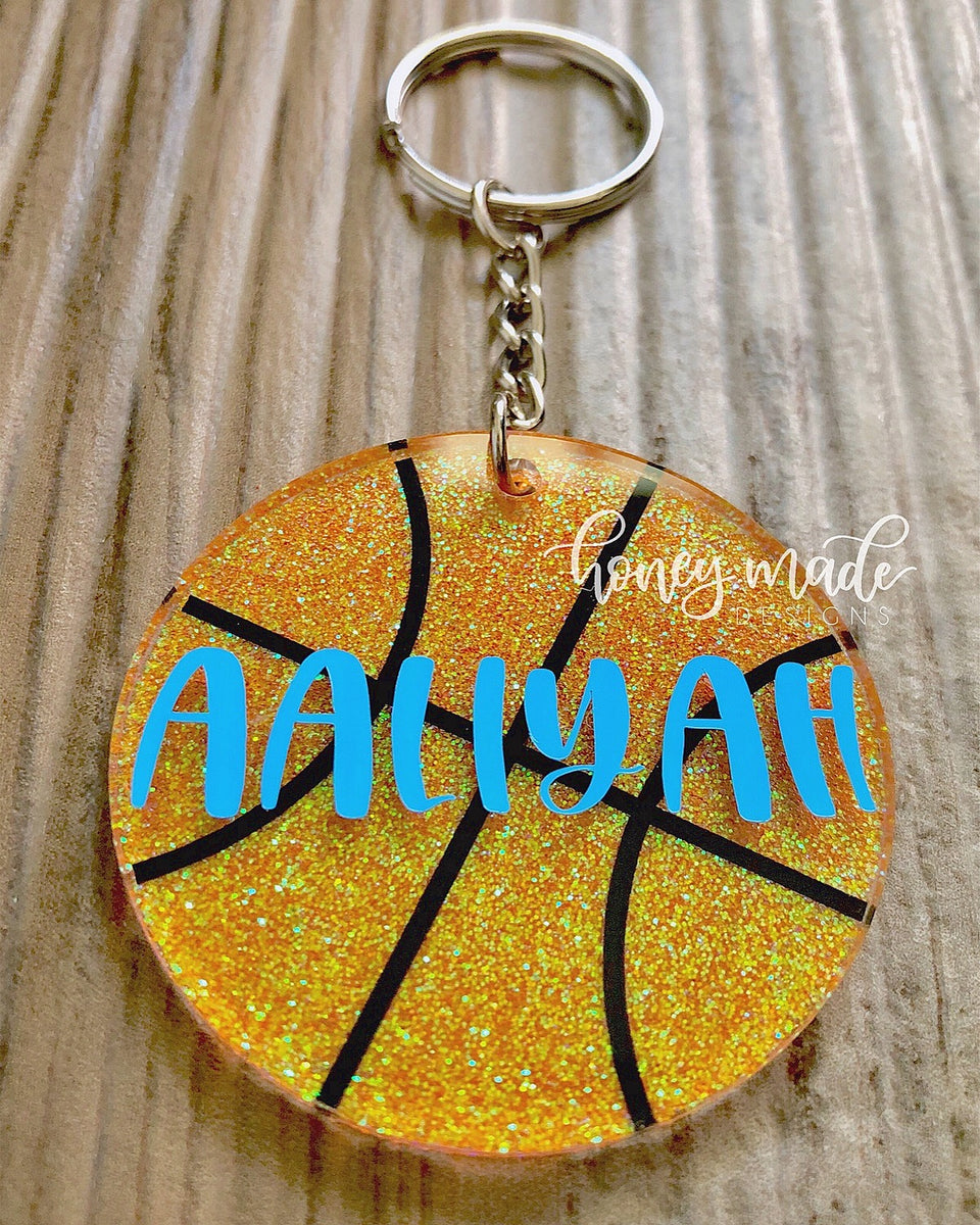 Personalized Basketball Keychain – Honey Made Designs