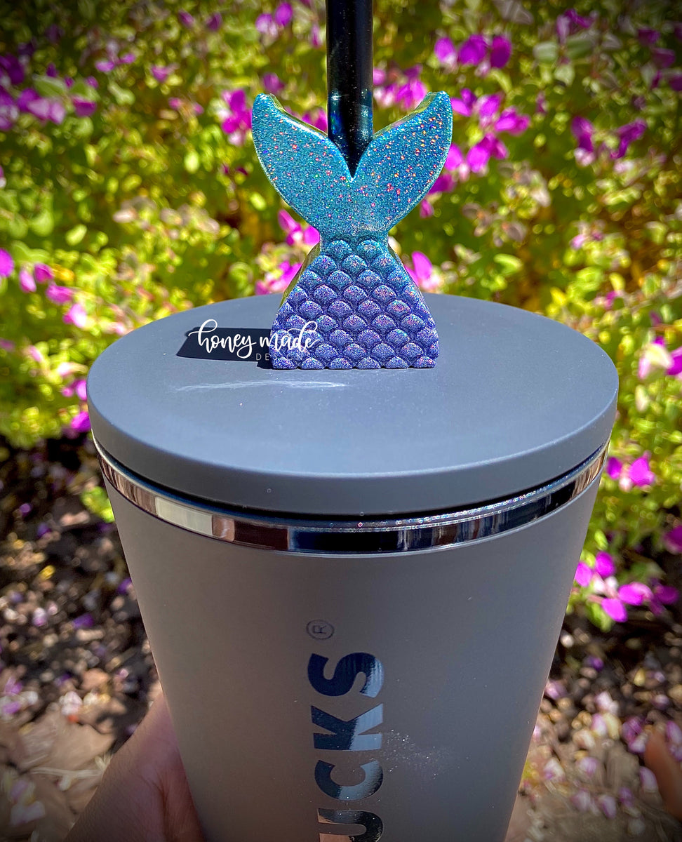 Brushed Mermaid Tail Straw Topper – Honey Made Designs