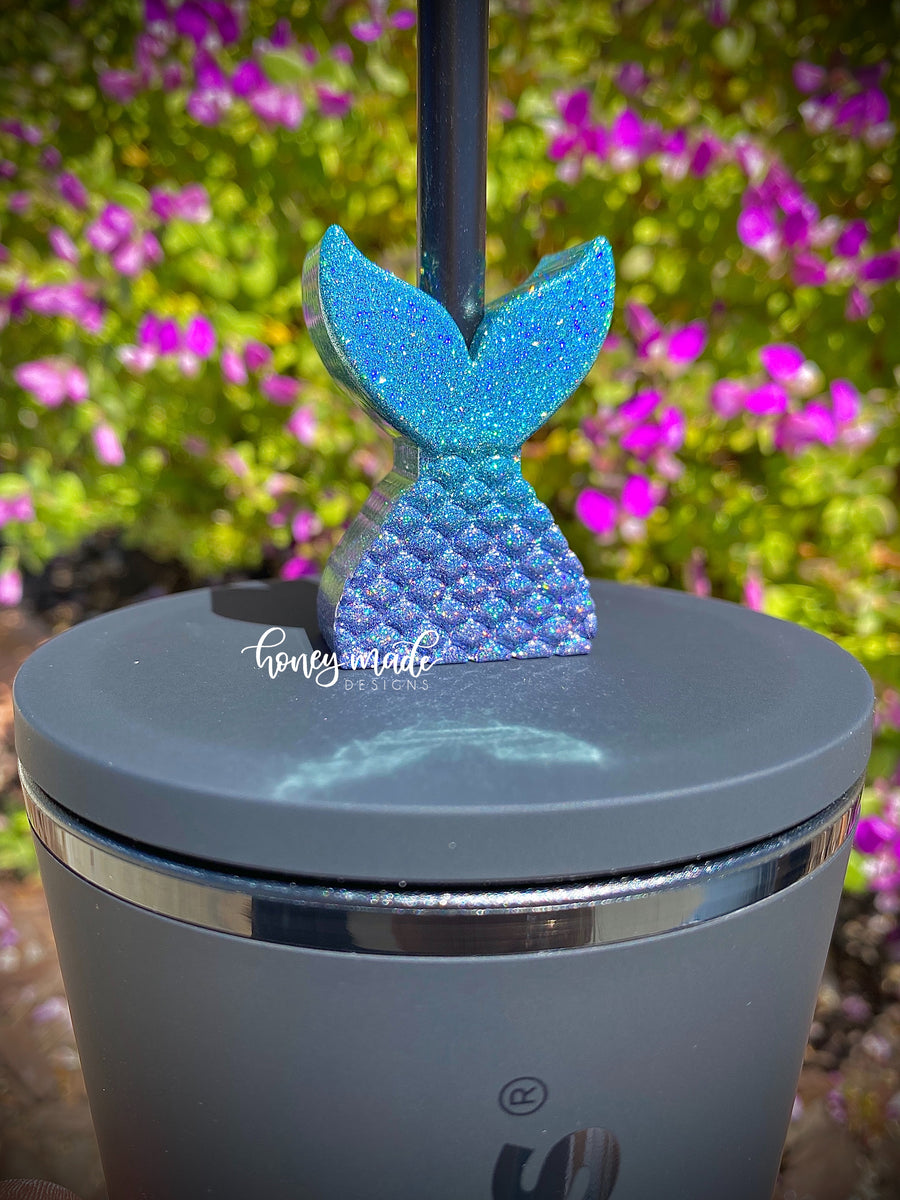 Brushed Mermaid Tail Straw Topper – Honey Made Designs